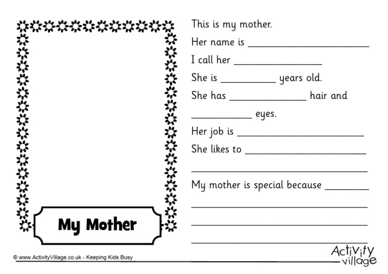 Mother Worksheet 1 | PDF