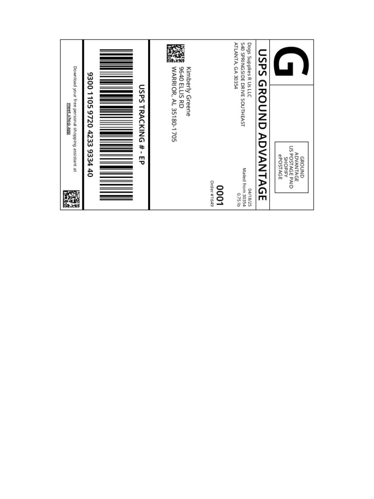 Shipping Label Letter 6591703253153 6065547411617 | PDF