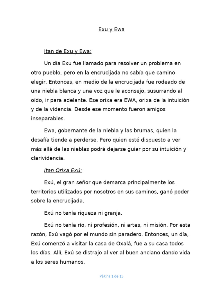 Exu y Ewa... | PDF | Virginidad | Cielo