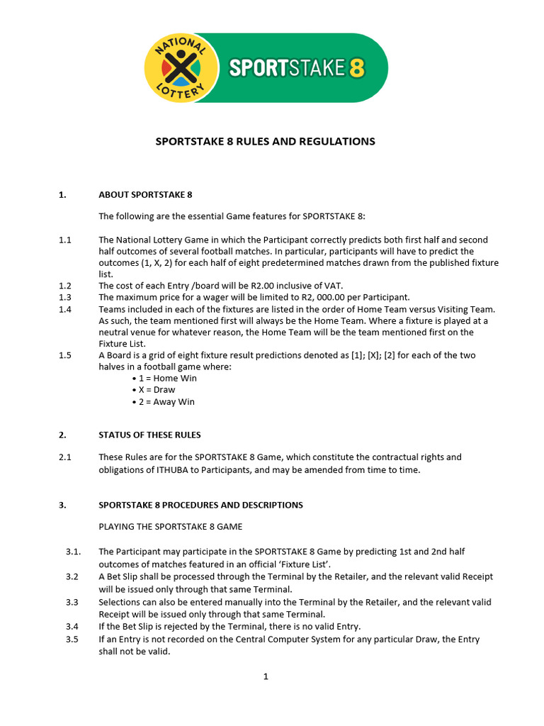 SPORTSTAKE8 Rules and Regulations Updated 08mar2022 | PDF | Gambling ...