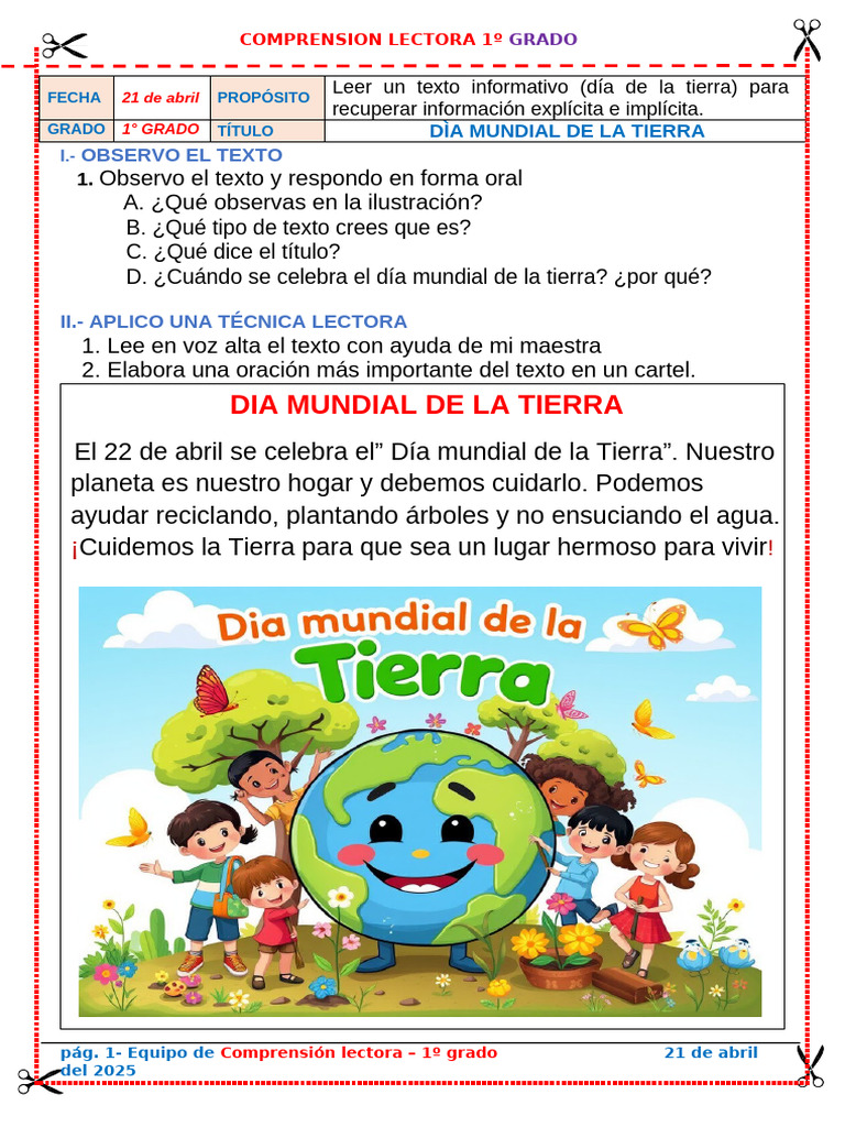 Iii-1g-Comp - Lectora - La Tierra - Ficha | PDF | Residuos ...