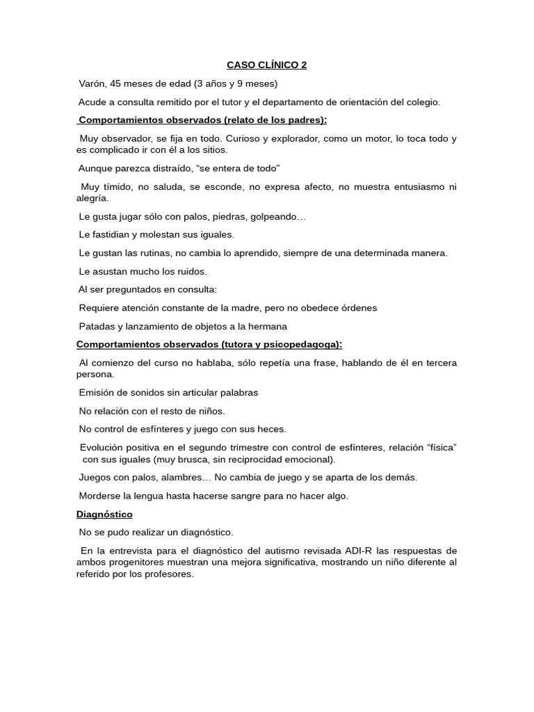 Caso Clínico 2-Tgd | PDF