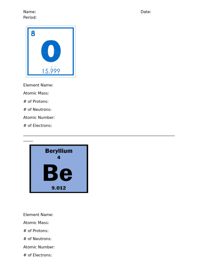 Properties+of+Elements+Assignment | PDF