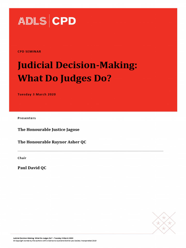 2020-3-3 - Judicial Decision Making - What Do Judges Do - Paper | PDF ...