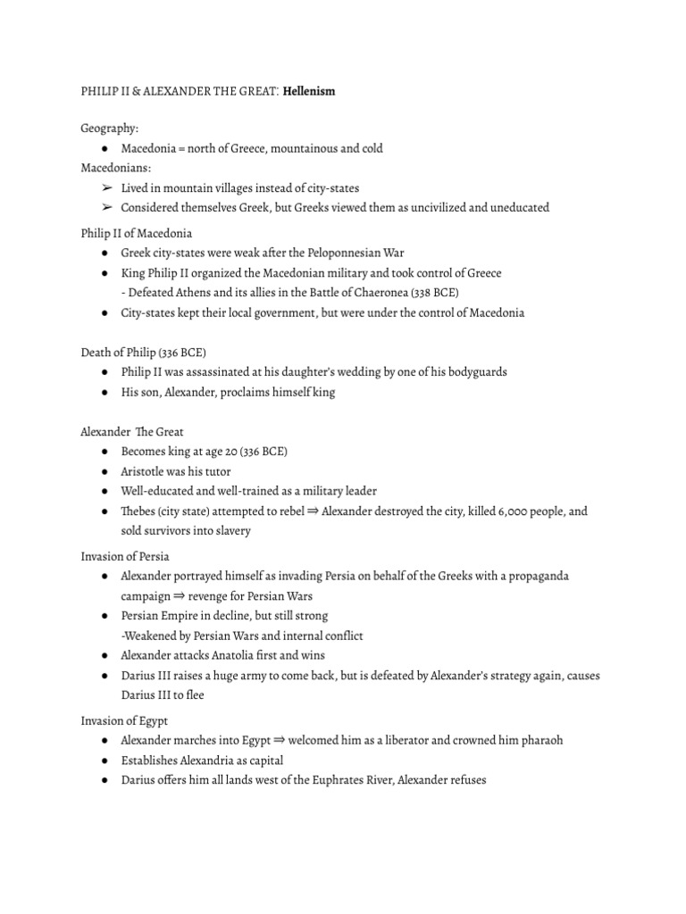 Hellenism: Legacy of Alexander the Great | PDF | Alexander The Great ...