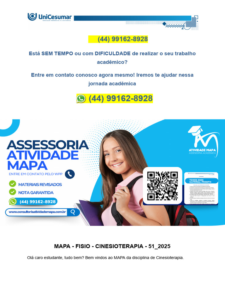 Mapa - Fisio - Cinesioterapia - 51 - 2025 | PDF | Tempo