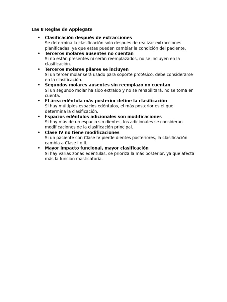 Las 8 Reglas de Applegate | PDF