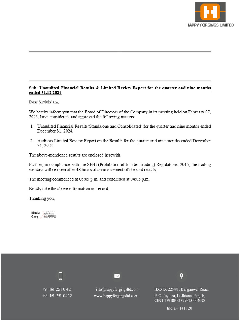 Financial-Results-Q3-2024-25 PDF Pagespeed Ce xJpyoh0hTf | PDF | Audit ...