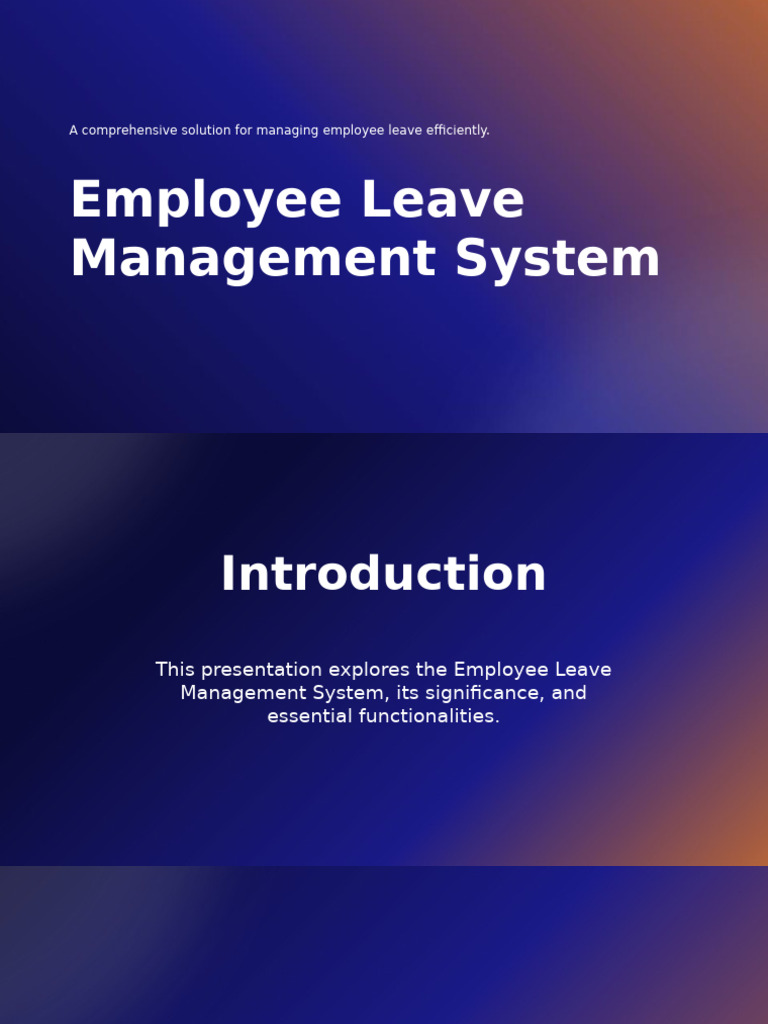 Employee Leave Management Overview | PDF | Employment | Automation