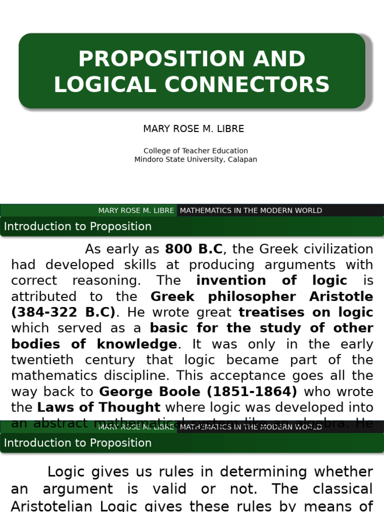 Math 111 Propositions | PDF | If And Only If | Logic