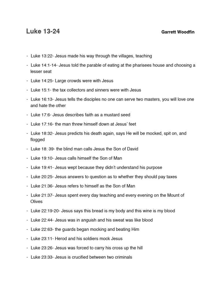 Luke Notes Part Two | PDF