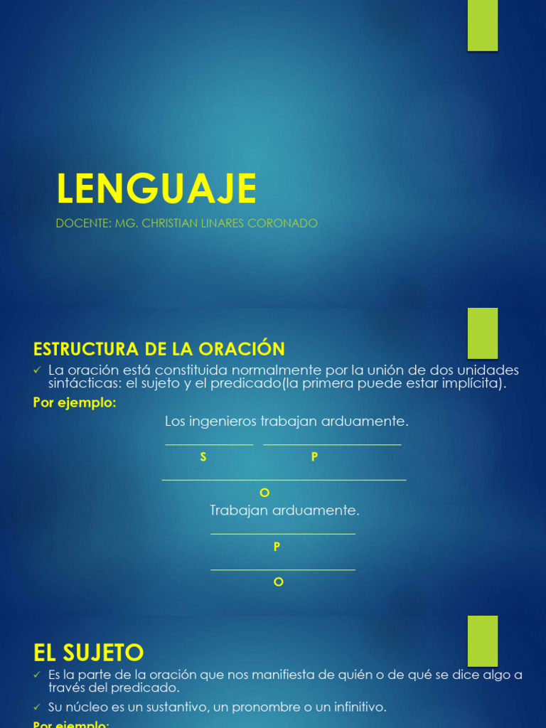Oración, Sujeto y Predicado | PDF | Predicado (Gramática) | Asunto ...
