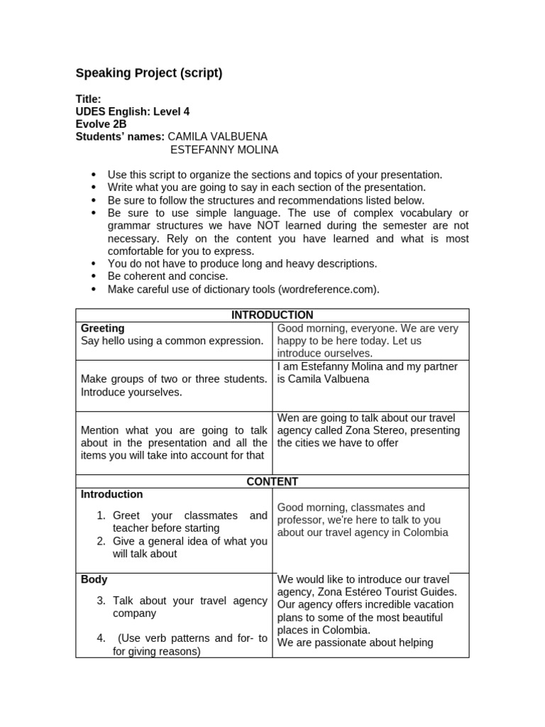 English - 1 - Script - Format - Evolve 2B Level 4 | PDF