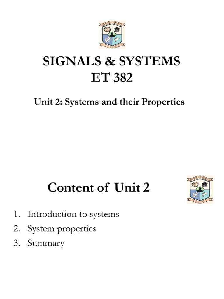 ET 382 Unit 2 - Systems and Their Properties | PDF | Causality ...