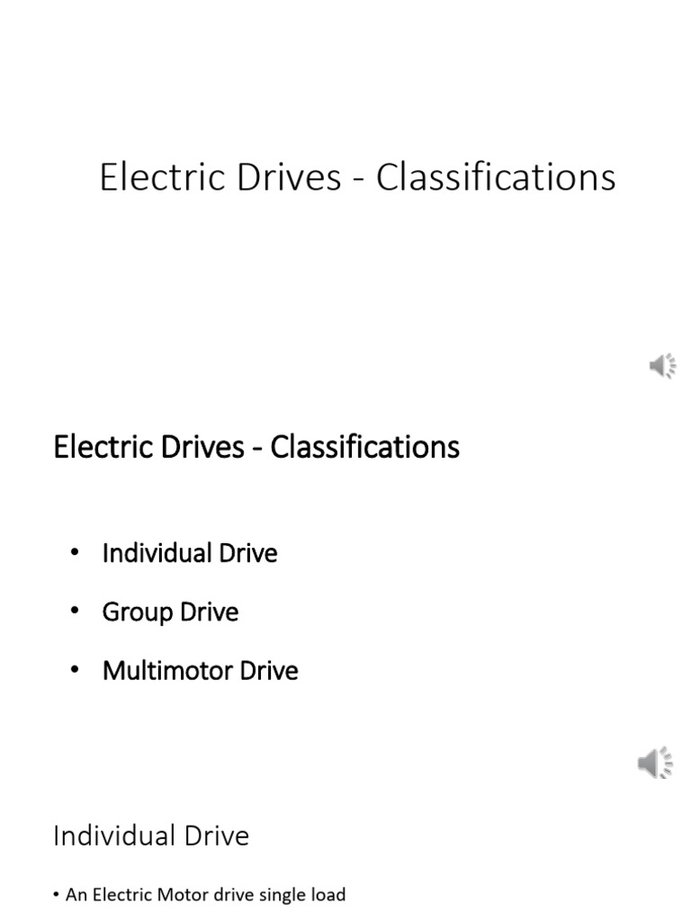 Lecture 2 - Electric Drive - Classifications | PDF