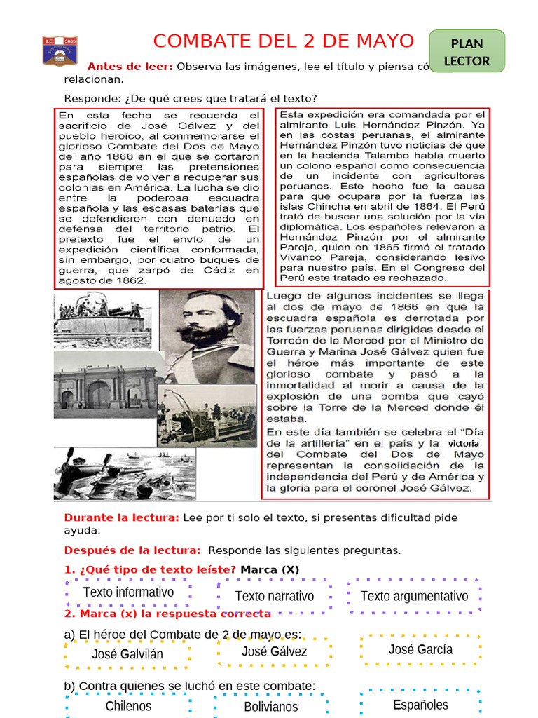 Plan Lector - 2 Mayo | PDF