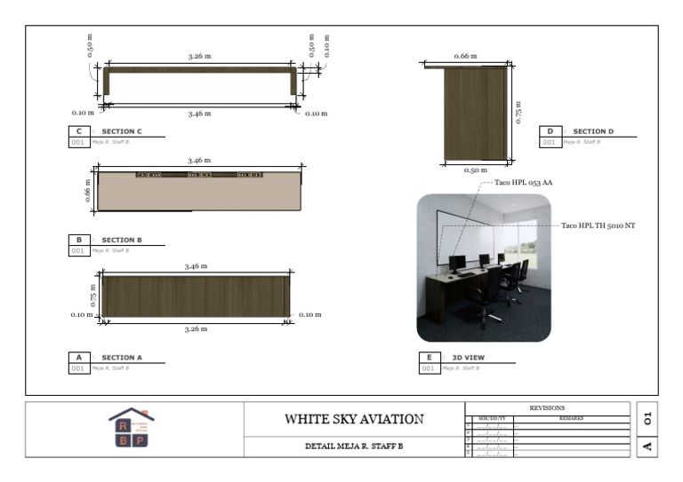 Meja Ruang Staff B | PDF