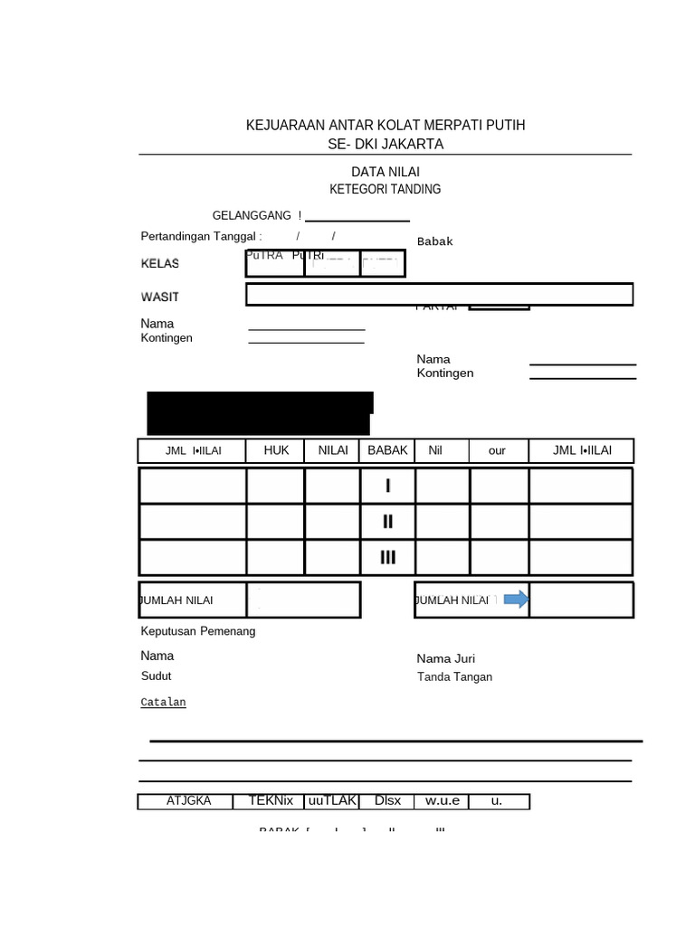 Kawan Yuki Format Penilaian Dalam Pertandingan Pencak Silat | PDF