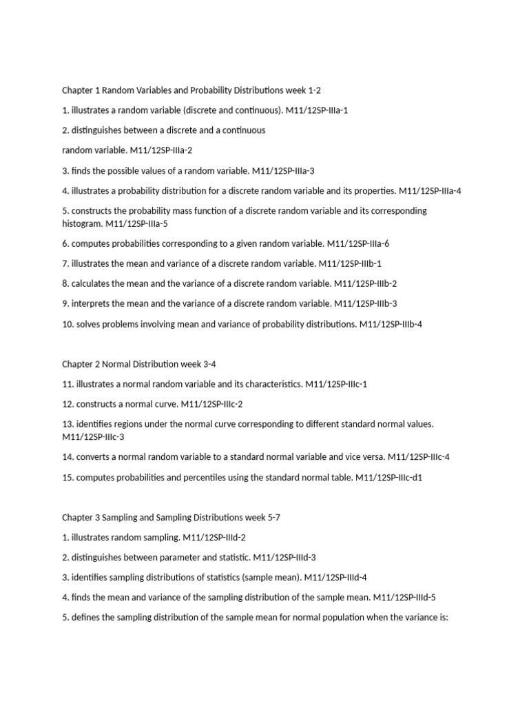 Random Variables and Distributions Overview | PDF