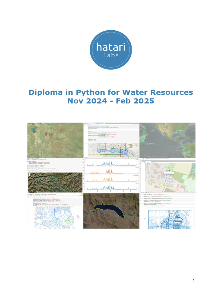 Diploma in Python For Water Resources, Nov 24 - Feb 25, V1a | PDF | Python (Programming Language)