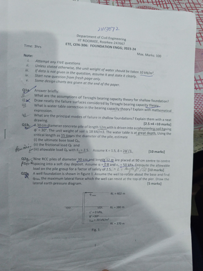 ETE - Foundation Engineering | PDF | Deep Foundation | Mechanics