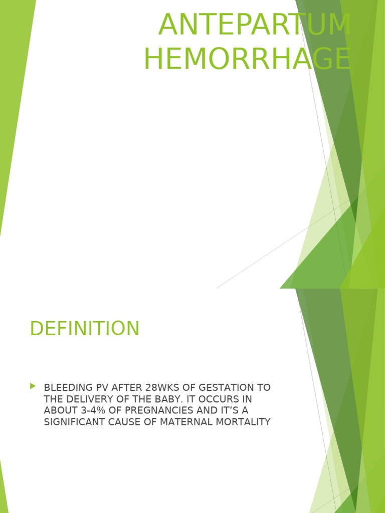 Antepartum Haemorrhage-1 | PDF | Childbirth | Women's Health