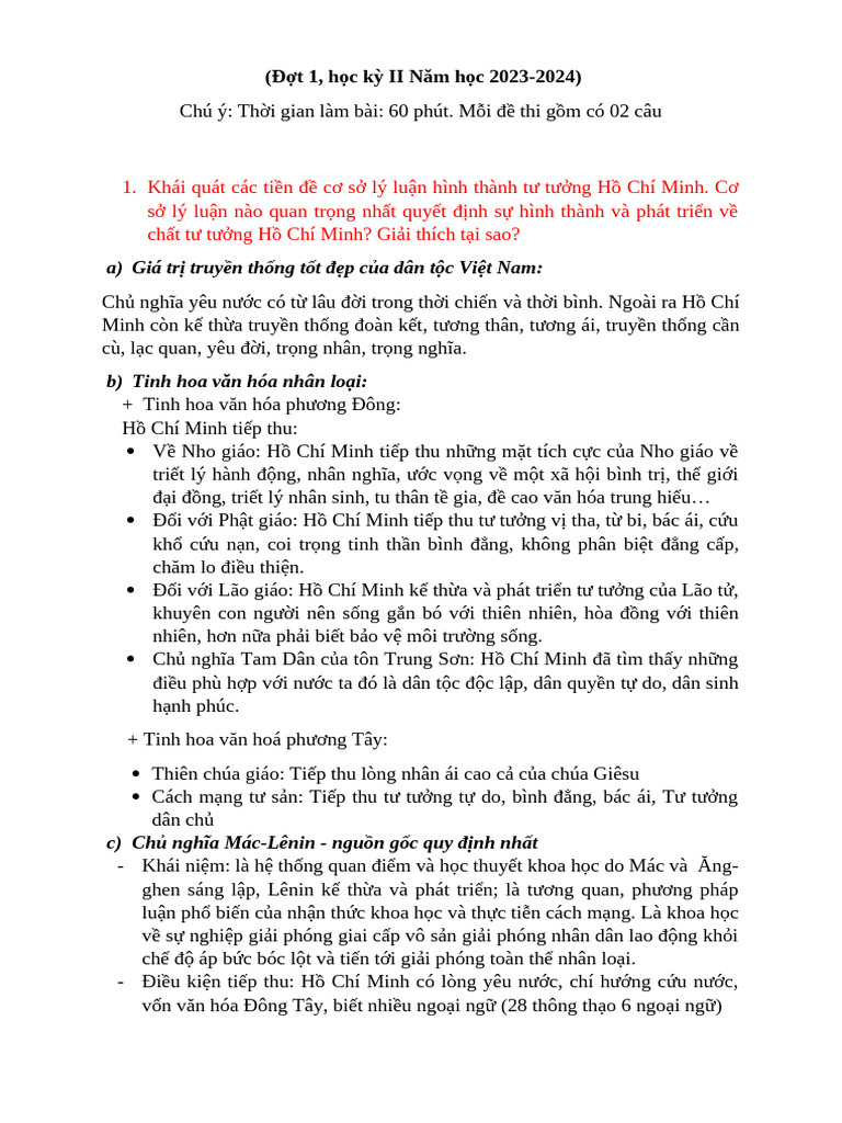 ND Ôn Thi TT HCM | PDF