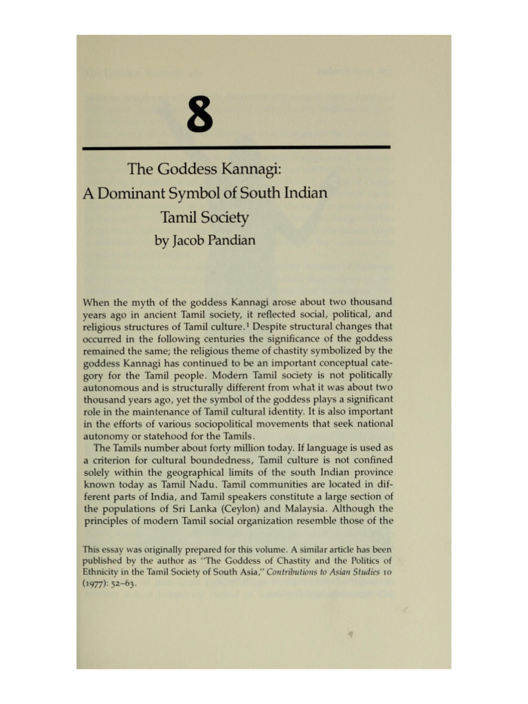 Jacob Pandian - A Dominant Symbol of South Indian Tamil Society | PDF
