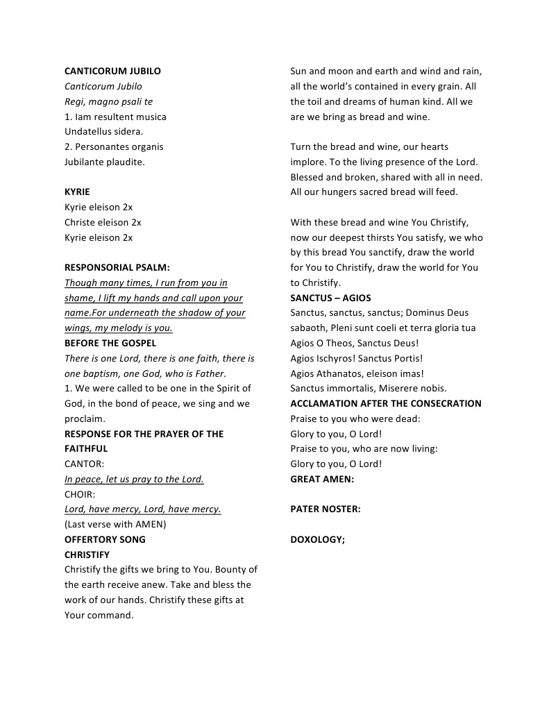 Canticorum Jubilo | PDF | Catholic Liturgy | Eastern Christian Liturgy