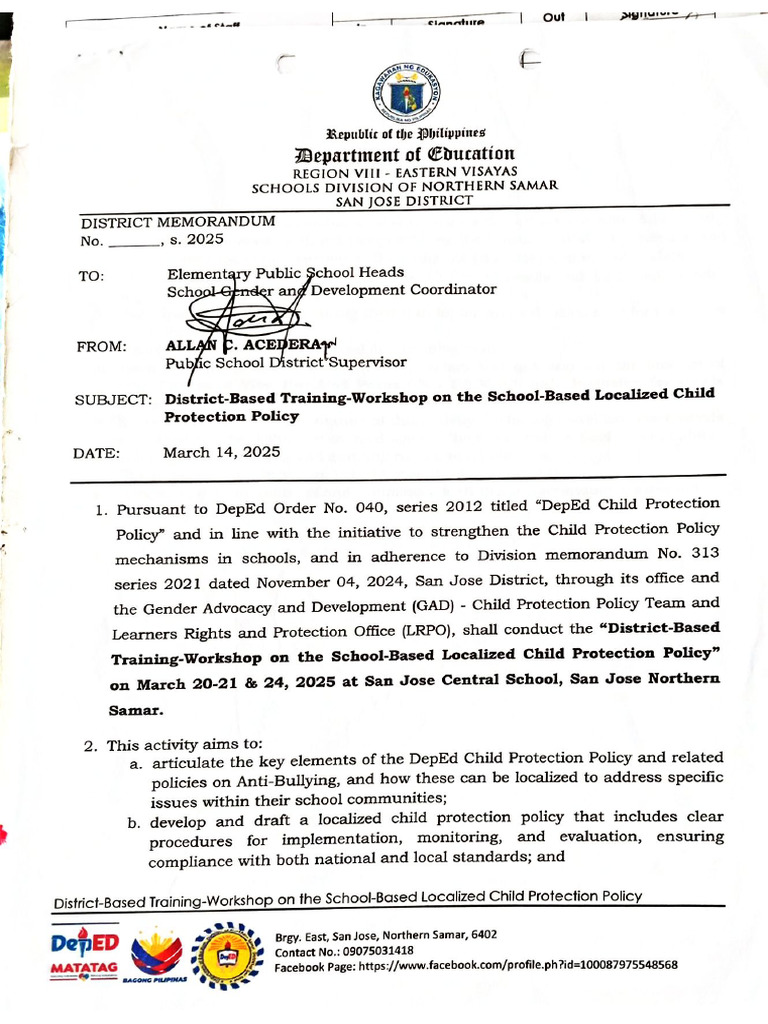 CPP Memo Activity Proposal | PDF