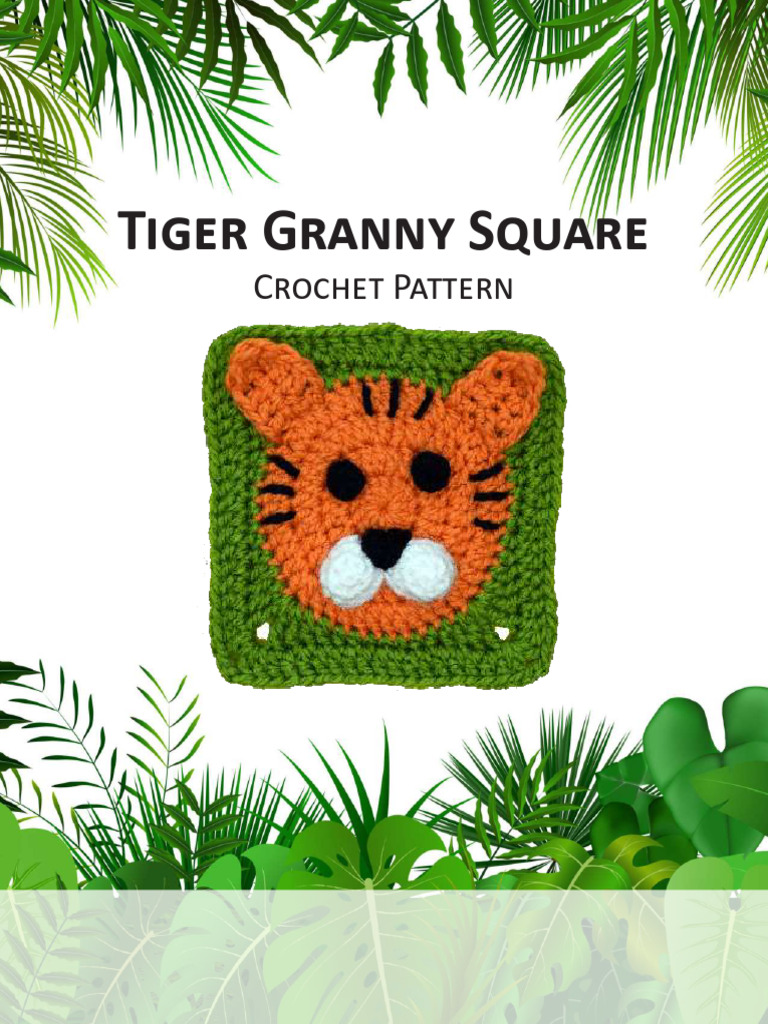 Tiger Granny Square Crochet Pattern | PDF | Crochet | Textile Arts