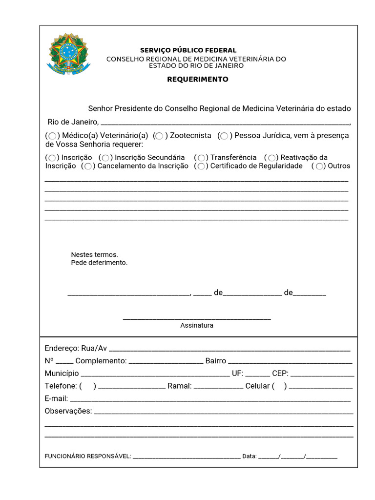 Requerimento Geral Editavel | PDF