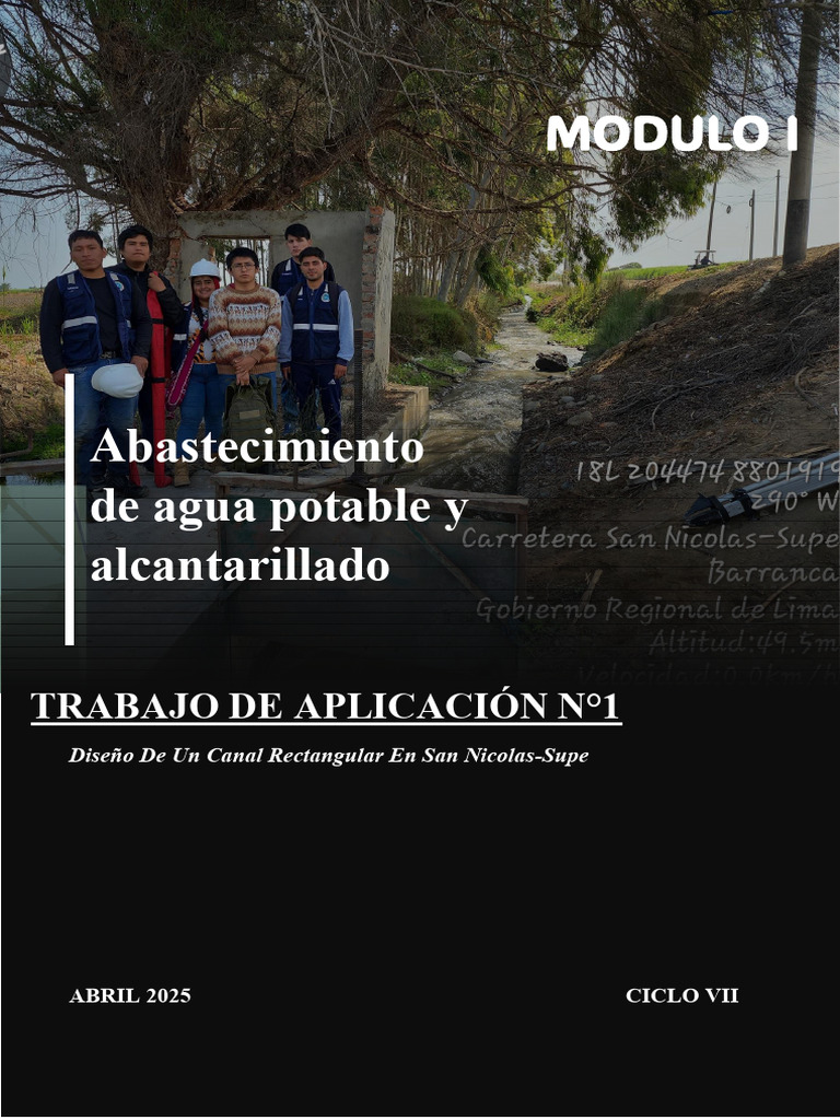 Informe Tecnico De Canal Rectangular En San Nicolas Supe Pdf Canal