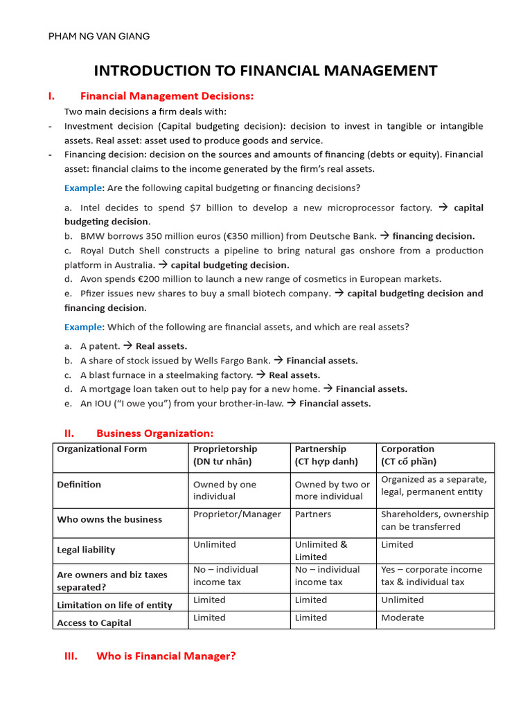 Financial Management Overview | PDF | Stocks | Shareholders