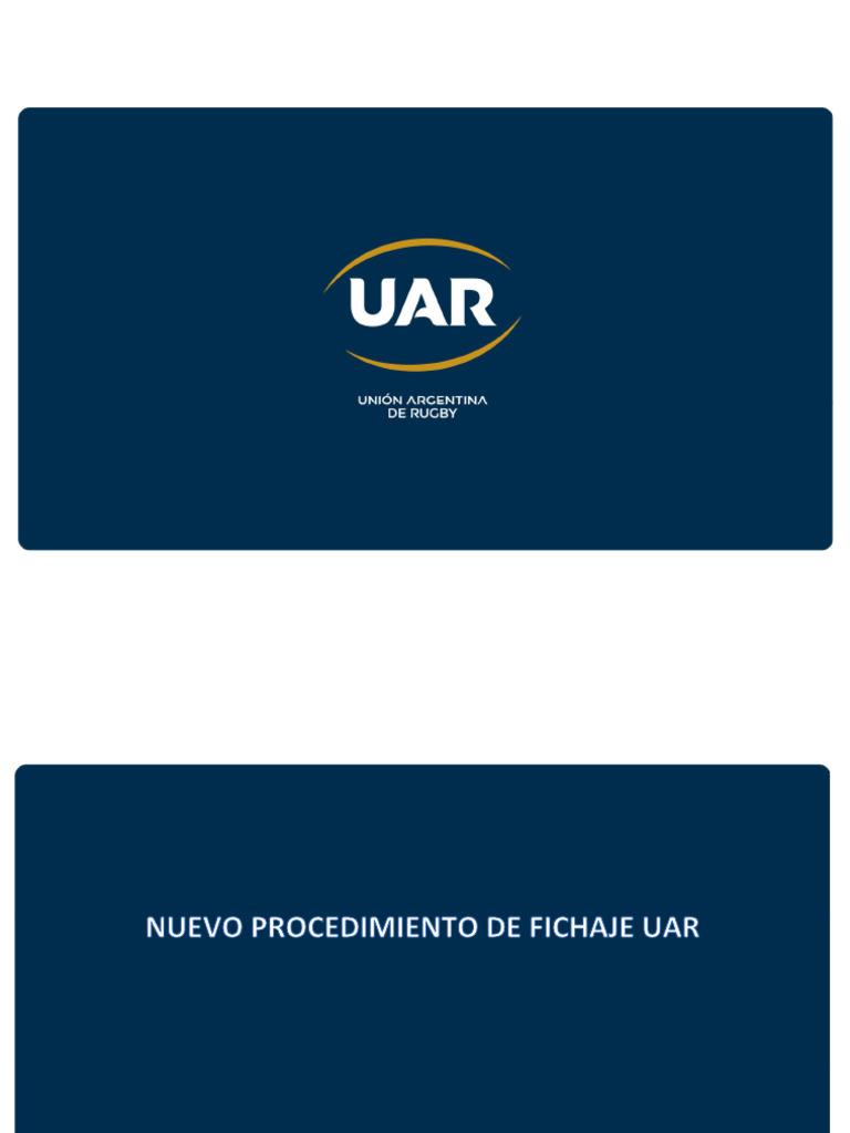 Nuevo Procedimiento de Fichaje UAR | PDF