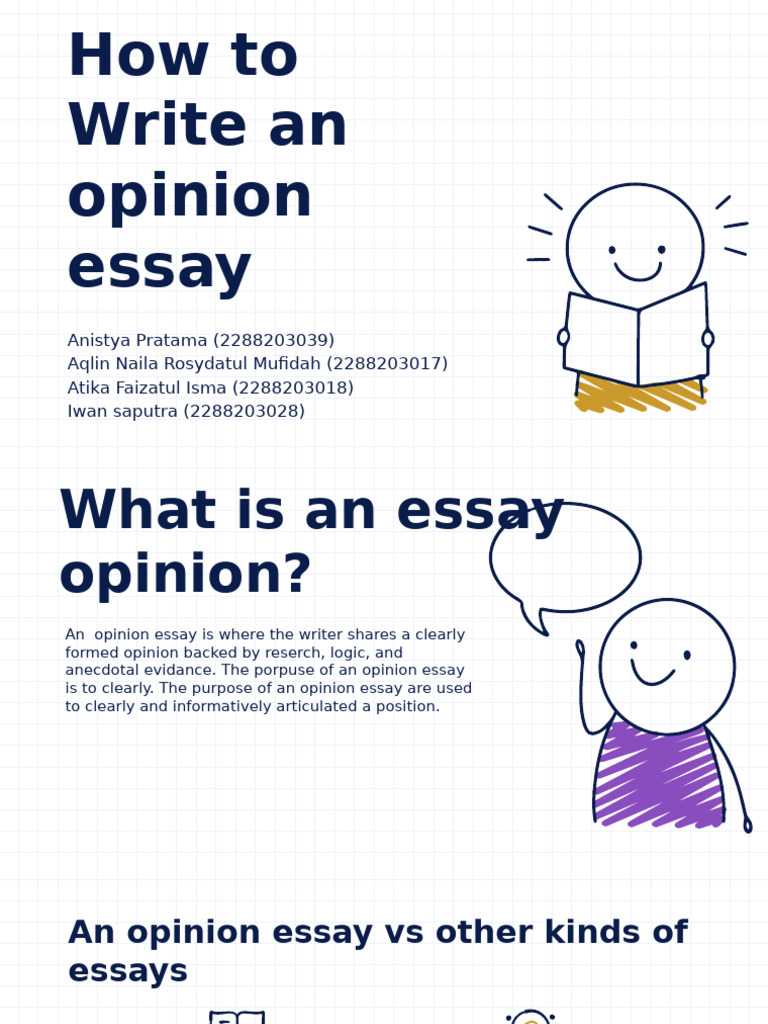 How to Write an Opinion Essay Guide | PDF
