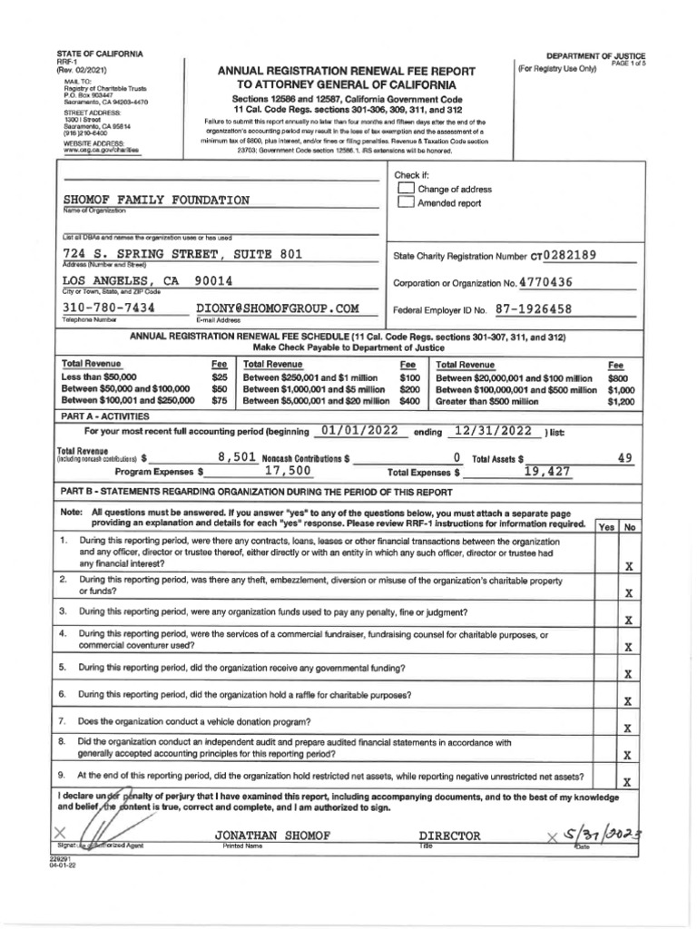 Signed CA Form RRF-1 05-31-23 | PDF