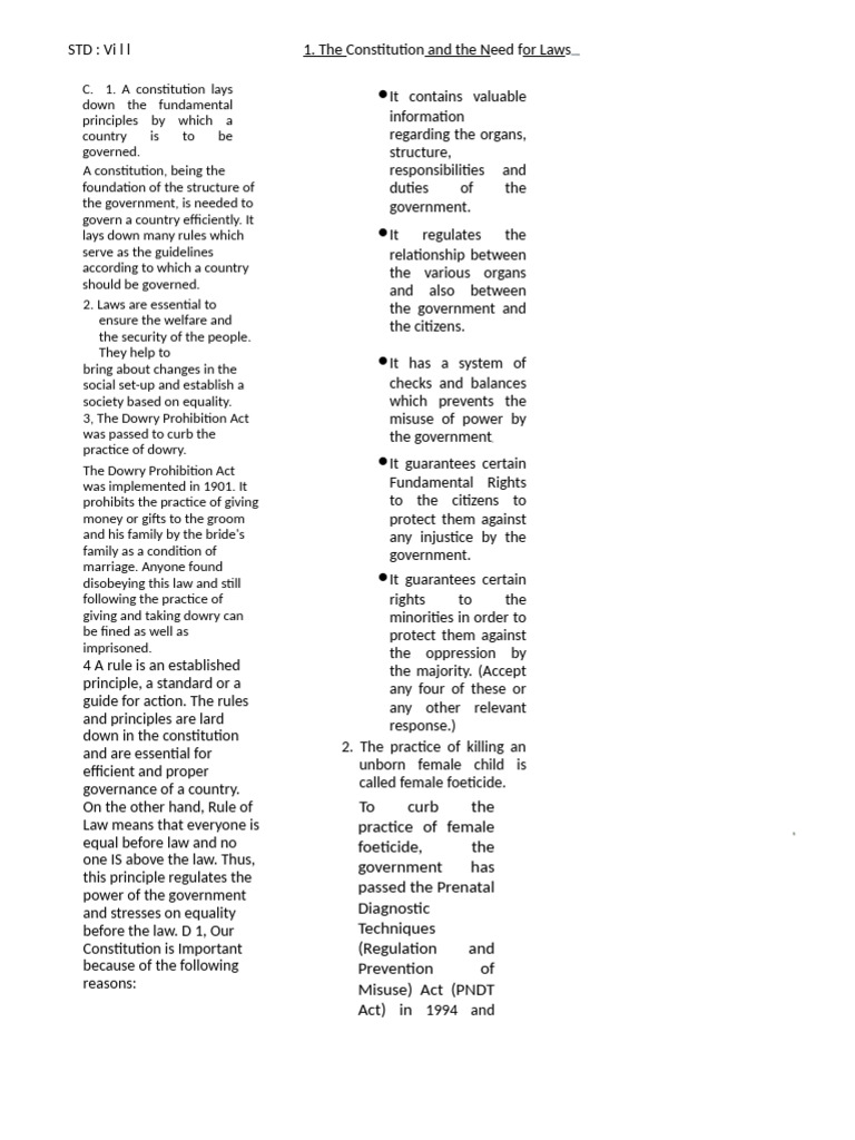 The Constitution and The Need For Laws | PDF | Mahatma Gandhi | British Raj