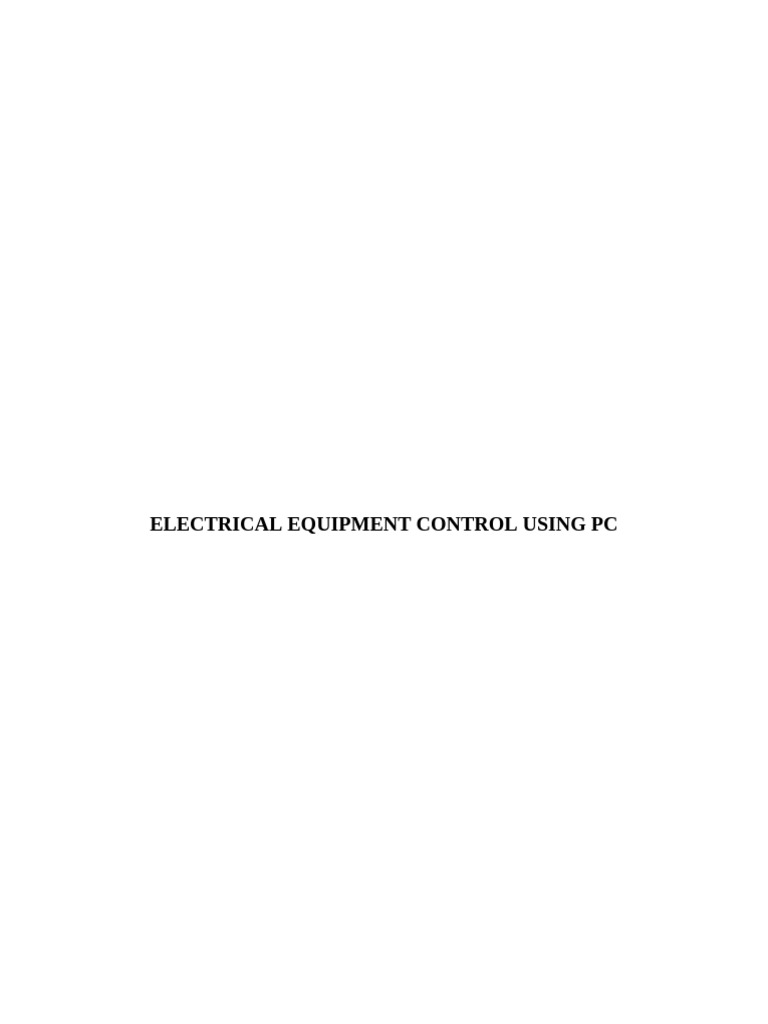 5.Electrical Equipment Control Using Pc | PDF | Microcontroller | Light Emitting Diode