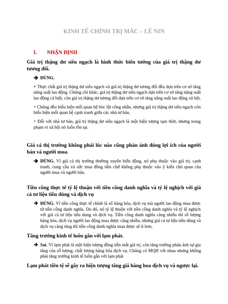 Bản Sao Đề Cương KTCTML | PDF