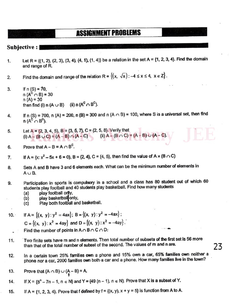 Set Relations Functions _Arunava Sir | PDF | Function (Mathematics) | Mathematical Analysis