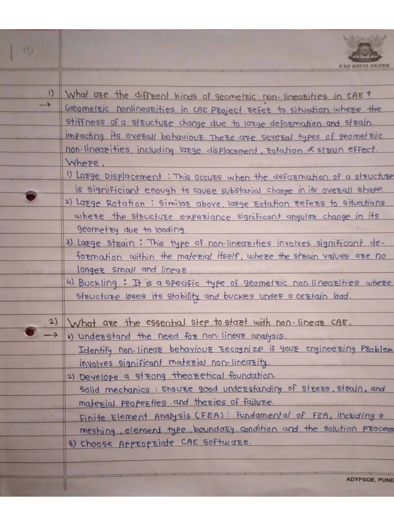 CAE Assignment | PDF