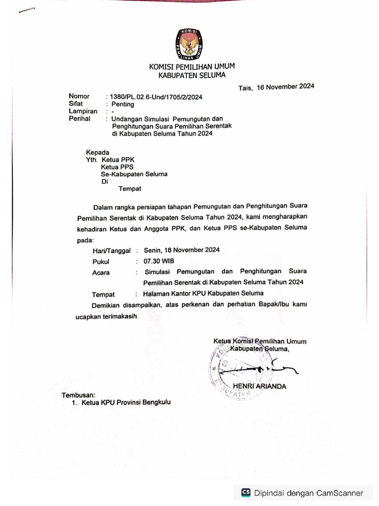 1380 Und Simulasi Ketua PPK Dan Ketua PPS | PDF