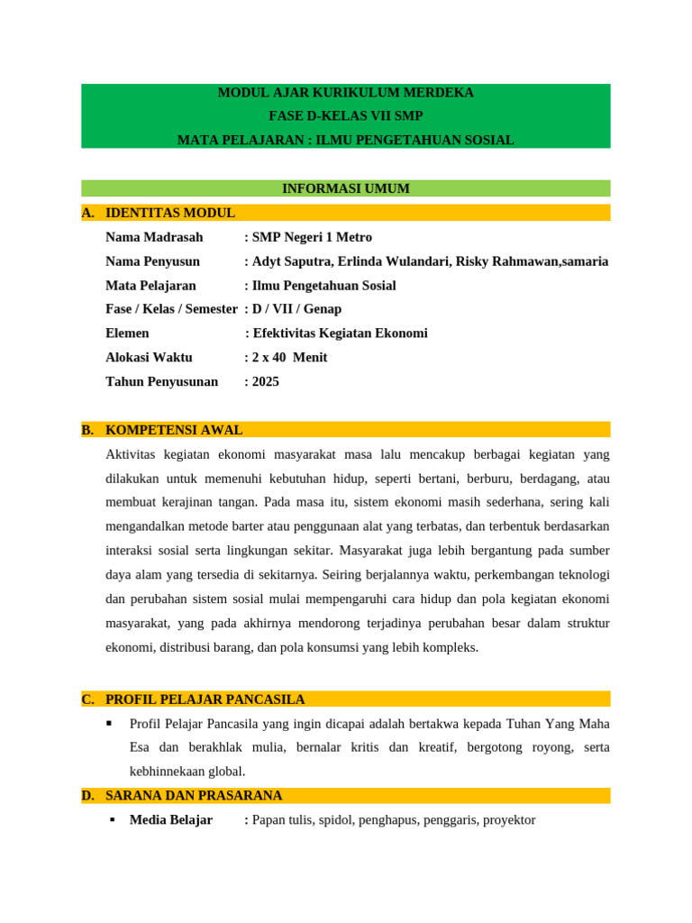 Modul Ajar Samariah | PDF