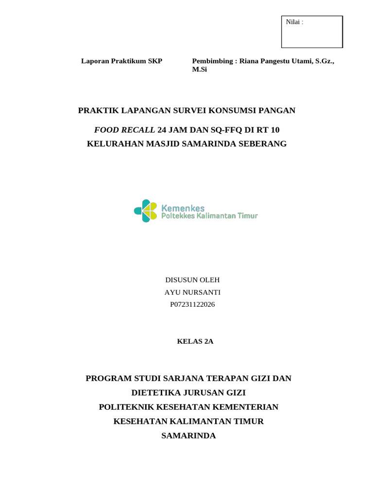 Laprak SKP Turlap RT. 10 Kel. Masjid (1) - Salin | PDF