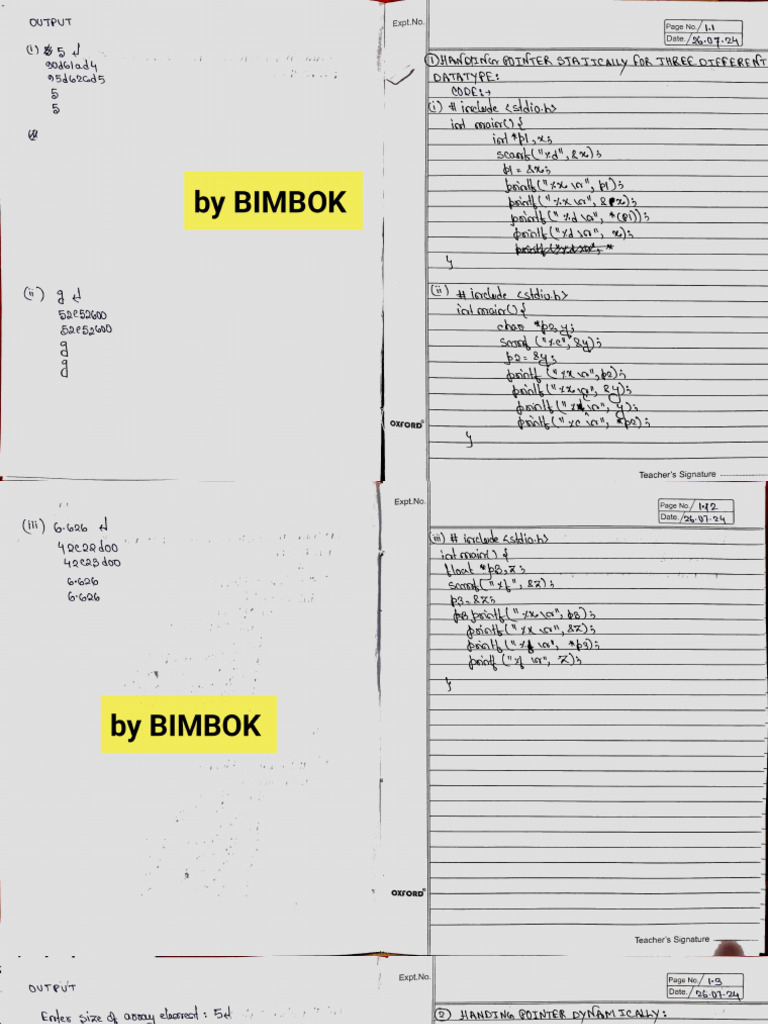 DSA LAB 1 by BIMBOK | PDF