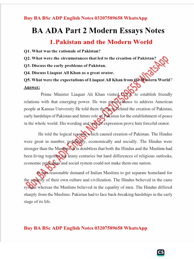 Modern Essay Part 2 | PDF