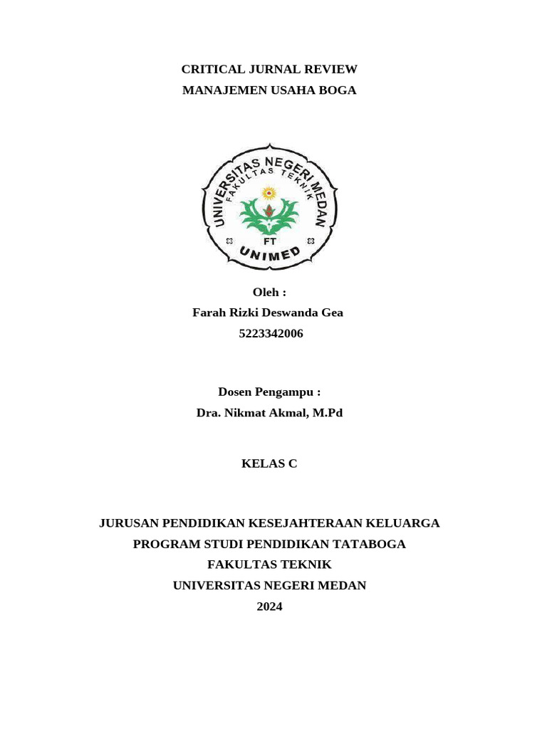 CJR MUB Farah Rizki D. Gea | PDF