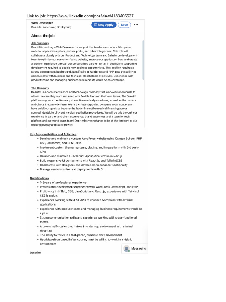 Job Advertisement | PDF