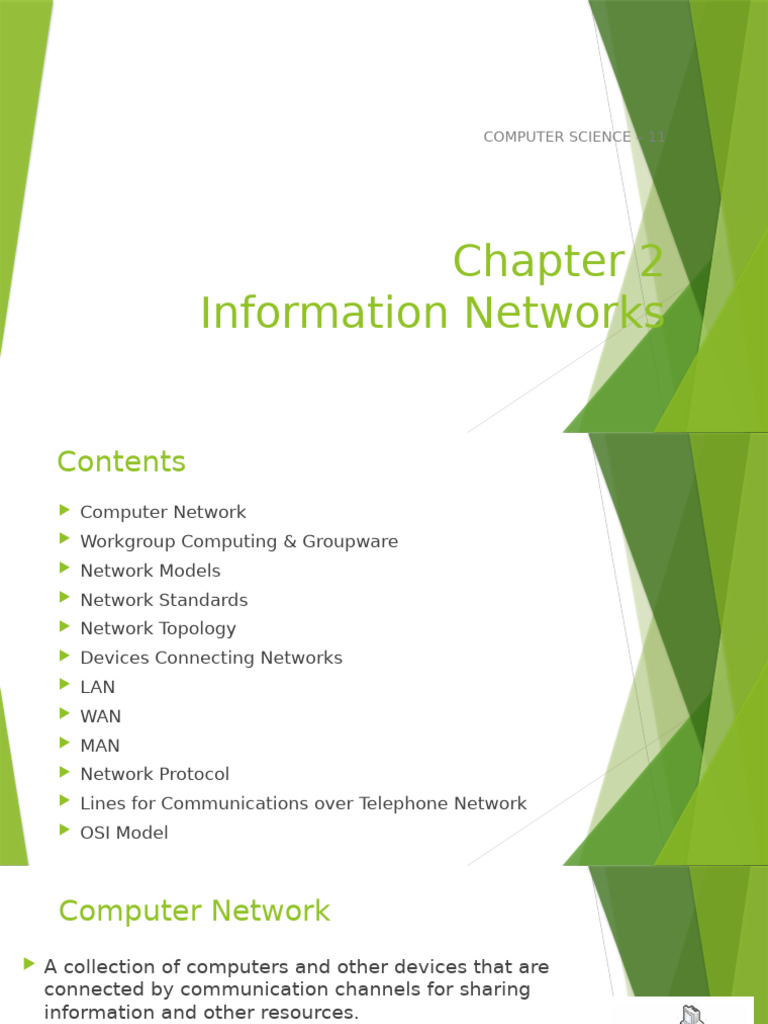 Ch-02 (ICS I) - Information Networks | PDF | Computer Network | Osi Model